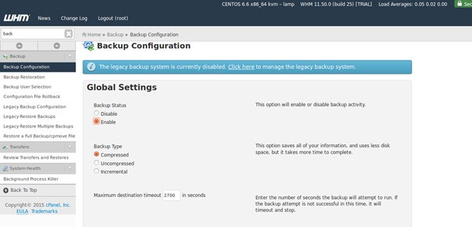Backup Configuration In CPanel/WHM - Jaipur Hosting - Blog